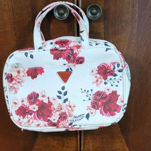 Guess | Bags | Guess White And Pink Floral Travel Bag | Poshmark